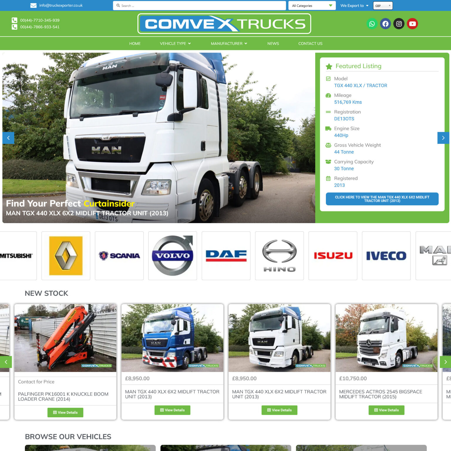Comvex Group - UK Truck, 4×4, Used Spares, Plant & Machinery exporter